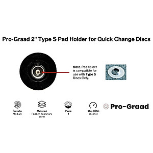 Pro-Graad 2" Type S Pad Holder for Quick Change Discs, 1/4" Shank, Type II, TS, S-Type Holder Quick Change Mandrel, for Die Grinder, Grinding Polishing Paint Removal Sanding and Conditioning Discs