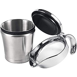 16OZ Gravy Boat Stainless Steel Gravy Warmer Serving Sauce Jug with Lid 450ML