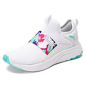 PUMA Softride Sophia Slip-On Bleached Puma White/Aruba Blue 11 B (M)