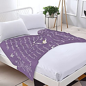 Ujifuis Best Sisters Blanket Gifts from Sister Birthday Gifts from Sister-Gifts for Sisters from Sisters-Big Sister Gift for Little Sister-Birthday Gifts for Sister from Brother 60"x50"（Purple）