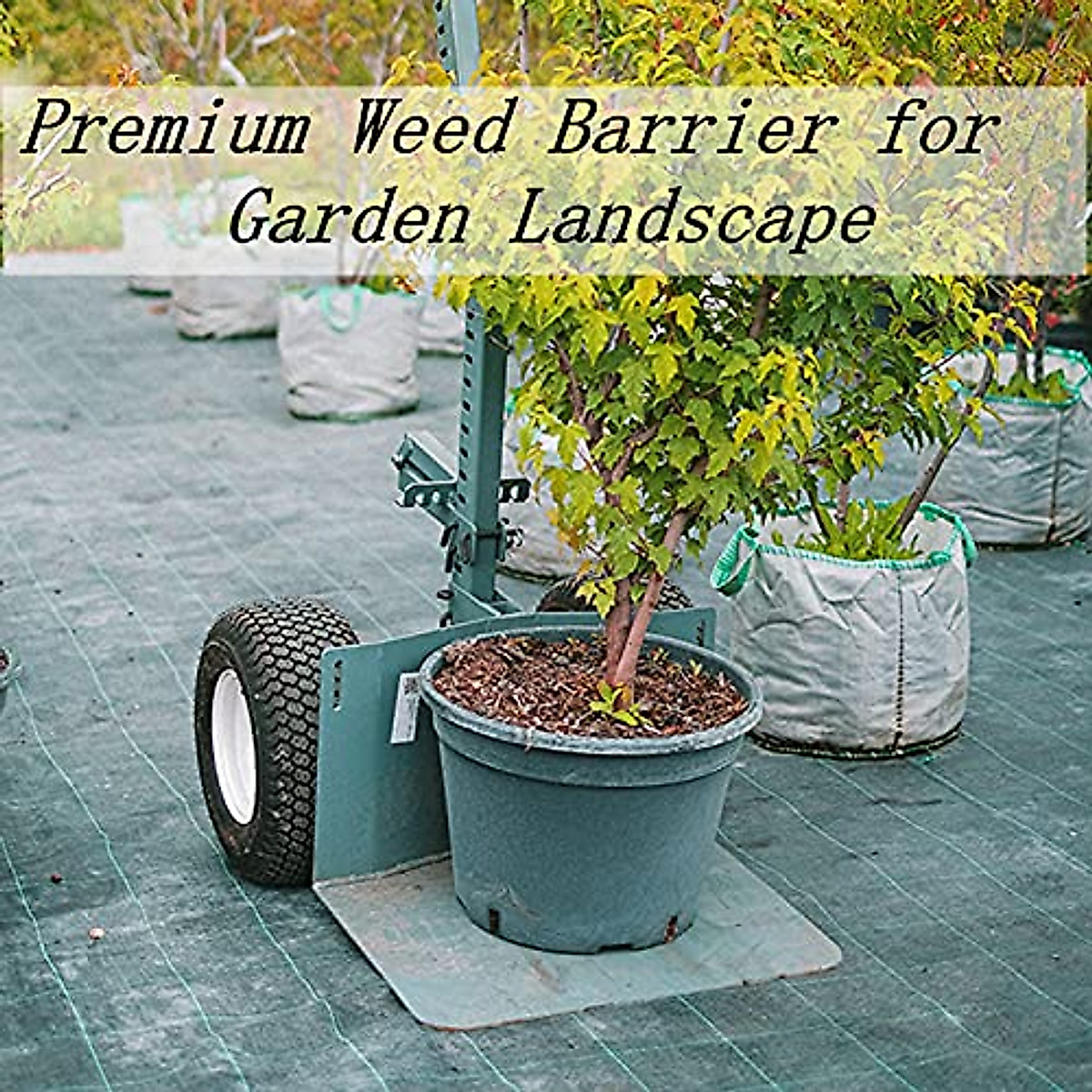 HOOPLE PP Premium Garden Weed Barrier Landscape Fabric Durable & Heavy-Duty Weed Block, Easy Setup & Superior Weed Control (4ft*50ft)