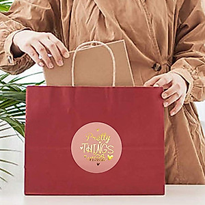 Famcry 500pcs Pretty Things Inside Sticker Gold Foil Seal Label Scrapbookingation