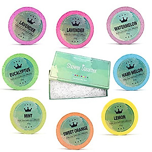 Shower Steamers Aromatherapy Gift Set, Coldairsoap Shower Bombs with Natural Essential Oils, Vaporizing Steam Home SPA Experience, 8 Smells for Self Care and Shower Steamer Halloween Christmas Gifts