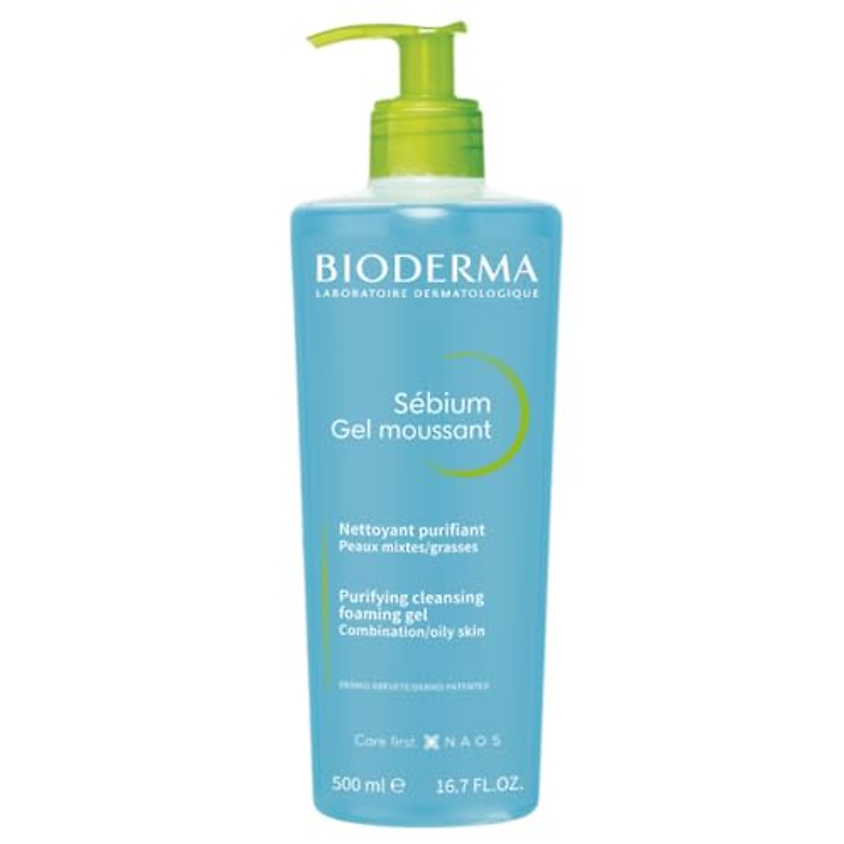 Bioderma - Sébium - Foaming Gel Pump - Cleansing and Make-Up Removing - Skin Purifying - for Combination to Oily Skin 16.91 Fl Oz (Pack of 1)