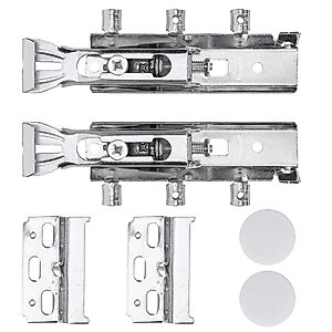 2Pcs Concealed Cabinet Hanger Universal Cupboard Wall Brackets Unit Heavy Duty Kitchen Wall Unit Cabinet Plates for Kitchen Bedroom Dinining Room Study