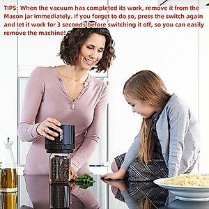 Electric Mason Jar Vacuum Sealer Kit, Cordless Handheld Vacuum Sealer for Wide Mouth & Regular Mouth Mason Jars, with Led Screen, Portable Food Storage and Canning