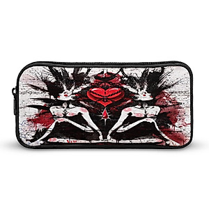 Graffiti on A Brick Wall Two Women Pencil Case Pencil Pouch Coin Pouch Cosmetic Bag Office Stationery Organizer