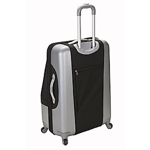 Rockland Rome Hybrid Spinner Wheel Luggage, Black, 3-Piece Set (20/24/28)