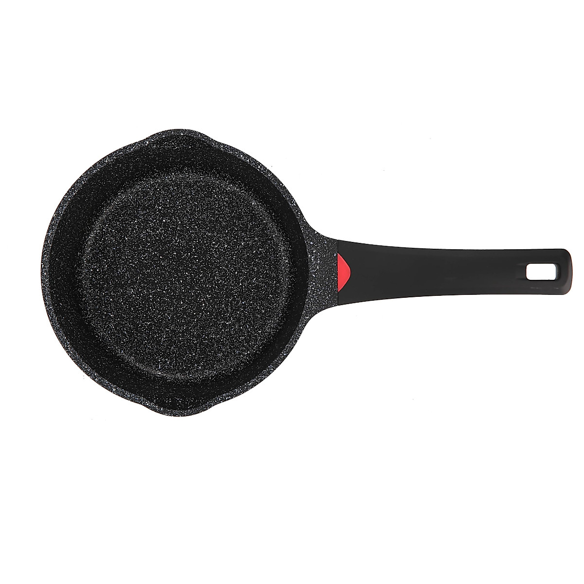 7 Inch Non Stick Sauce Pan with Glass Lid & Pour Spout - Lightweight 1.8 Quart Ceramic Coated Saucepan - Multipurpose Induction Compatible PFOA Free Small Cooking Pot with Stay Cool Handle (Black)