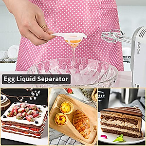 Electric Hand Mixer - Electric Baking Tools Includes 4 Stainless Attachments, 1 Egg White Separator - Chillcook Baking Mixer for Bread, Cake, Meringue - 300W Copper Motor 5-Speed Control