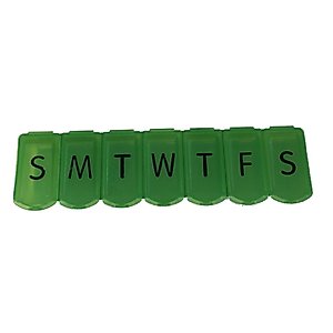 Apex 7-Day Ultra Bubble-Lok Pill Organizer (XL, Kelly Green)