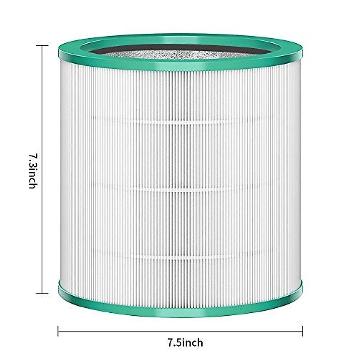 True HEPA Filter Compatible with Dyson Pure Cool Link and Tower TP02 and TP03 Models, Approx7.5  (Fit 1st & 2nd Generation), Part # 968126-03
