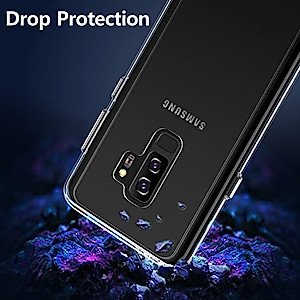 Rayboen for Samsung Galaxy S9 Plus Case (Not for S9 5.8in), Crystal Clear Shockproof Non-Slip Anti-Yellowing Protective Phone Case, Hard PC Back & Soft TPU Frame Slim Cover for Galaxy S9+ Plus