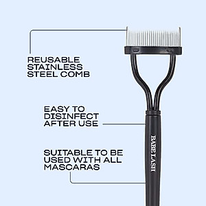 Babe Original Pro Eyelash Separator, Removes Clumps on Mascara, Reusable Stainless Steel Lash Comb for Cleaning Lashes