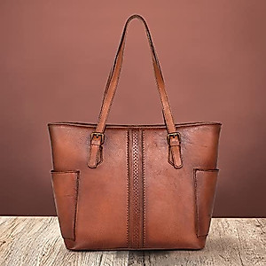 Montana West Purses and Handbags Genuine Leather Purses for Women Hobo Bags Shoulder Tote Purse MWG04-G9068BR