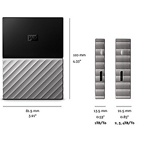 WD 2TB White-Gold My Passport Ultra Portable External Hard Drive - USB 3.0 - WDBFKT0020BGD-WESN