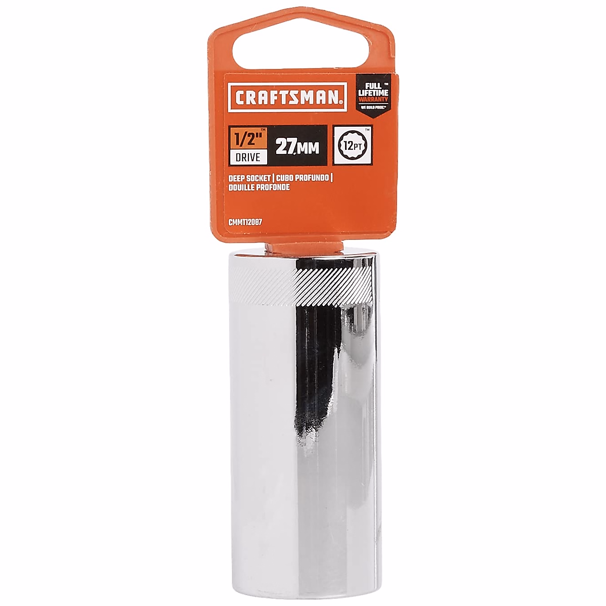 CRAFTSMAN Socket, Metric, 1/2-Inch Drive, 27mm, 12-Point (CMMT12087)