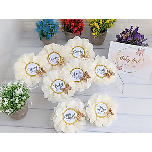 Daddy To Be Button | Dad To Be Pin| Gold Butterfly Baby Shower Ribbon | 3.5" Across | Ivory Lace Flower Corsage | Father To Be Keepsake Gift | Baby Sprinkle Pin