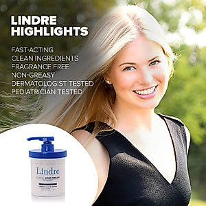 Lindre Regular Strength Hemp Cream for Dry to Very Dry, Sensitive Skin. Fragrance Free, Steroid Free, Dermatologist Tested. Original Formula, 1.7oz