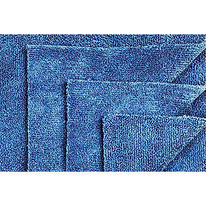 Eurow Microfiber Ultrasonic Cut Cleaning and Drying Towels, 300 GSM, 16 by 16 Inches, 12-Pack