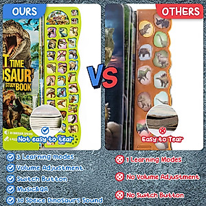 Dinosaur Toys for Kids 3-5 Dinosaur Book with Sounds 30 Species Names & Realistic Sounds Interactive Dinosaur Toys for Boys Girls Kids 2 3 4 5 6 7 Year Old Dinosaur Toys for Kids Gifts