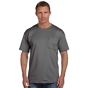 Fruit of the Loom 100% Heavy Cotton HD Pocket T-Shirt, Medium, Charcoal Grey