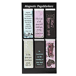 12 Inspirational Magnetic Bookmarks Bundle | for Bible, Book, Planner and Journal