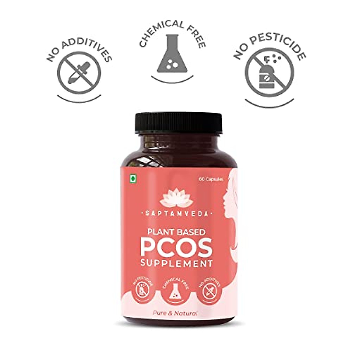 Plant Based PCOS/PCOD Supplement 60 Veg Capsules (500Mg) Pack 1 | Ayurvedic Medicine for Delayed Periods | Supplements for Women Promoting Better Cycle & Hormonal Balance