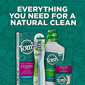 Tom's of Maine Whole Care Natural Fluoride Mouthwash, Fresh Mint, 16 oz. 6-Pack (Packaging May Vary)
