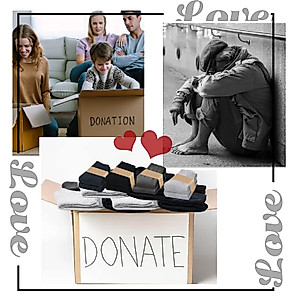 Jecery 60 Pairs Thermal Winter Socks Warm Socks for Men and Women Bulk Winter Socks Cold Weather Boot Sock Bulk Pack Donation Charity Care Bundle Warm Gift (Dark Colors)