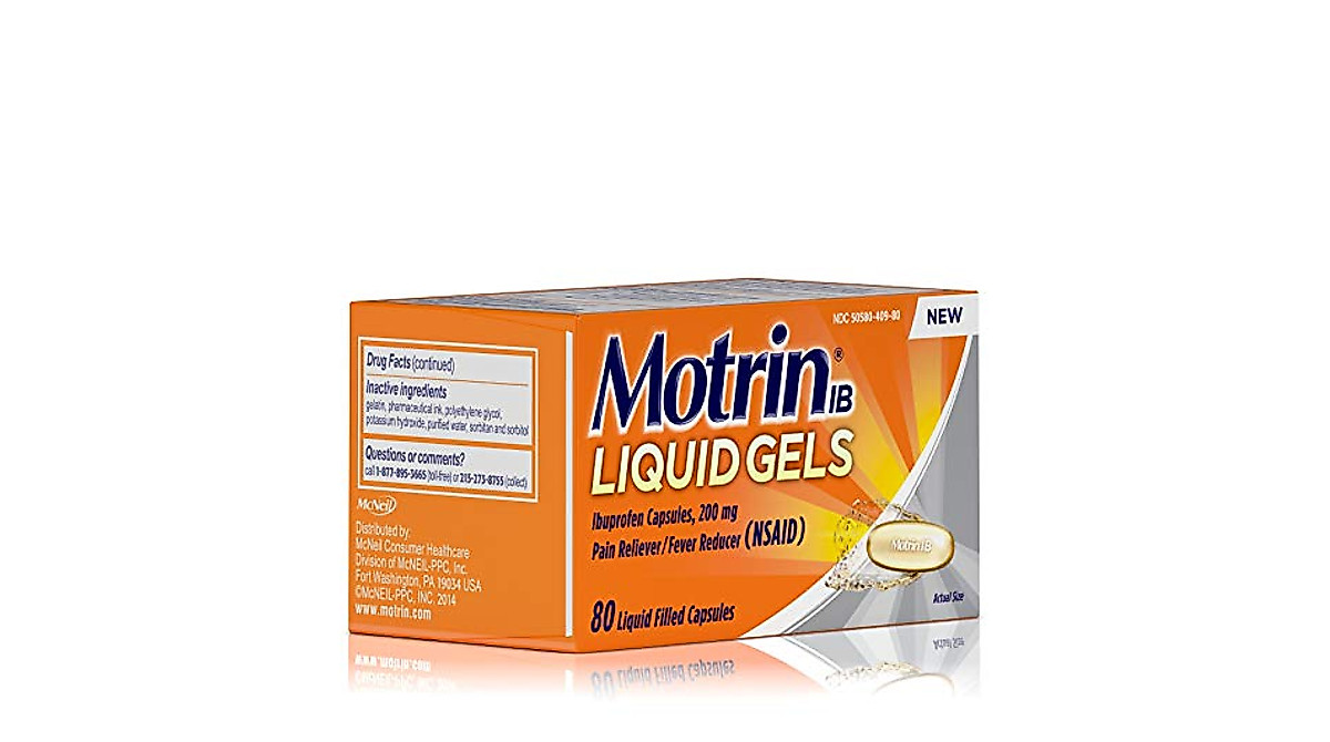 Motrin Liquid-Gels 200mg Ibuprofen - Fast Pain Relief & Anti-Inflammatory
