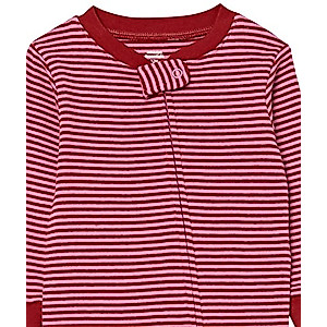 Amazon Essentials Baby Girls' Snug-Fit Cotton Footed Sleeper Pajamas, Pack of 3, Birds, 12 Months