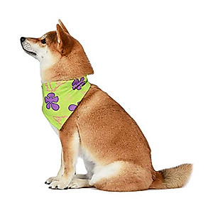 SpongeBob SquarePants for Pets Patrick Pink Shirt for Dogs & Green Bandana Combo- Size Small | Soft and Comfortable Spongebob Clothes for Dogs- Lightweight T Shirt & Dog Bandana