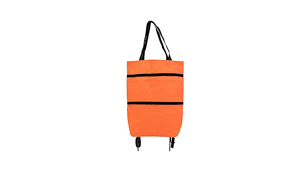 Collapsible Trolley: Foldable Shopping Cart with Wheels