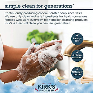 Natural Castile Bar Soap - Kirk's Castile Natural Coco Bar Soap 4oz - 5 Pack