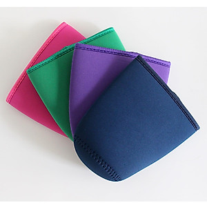 Xumbtvs 32oz Wide Mouth Mason Jar Sleeve, 4 Pcs Insulated Cozy Neoprene Canning Cover fits 24oz and 32oz Regular Mouth Mason jars(Colorful, 32oz)