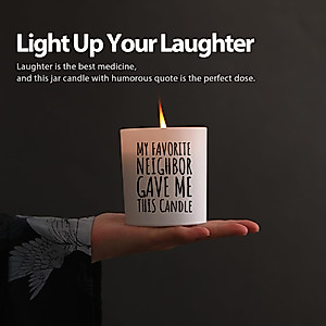 Loovelo My Favorite Neighbor Gave Me This Candle Neighbor Gifts Scented Candles for Home Office Housewarming Moving Out Gifts Jar Candles Sage Floral Lavender Scent Soy Wax Candles 9.5 oz