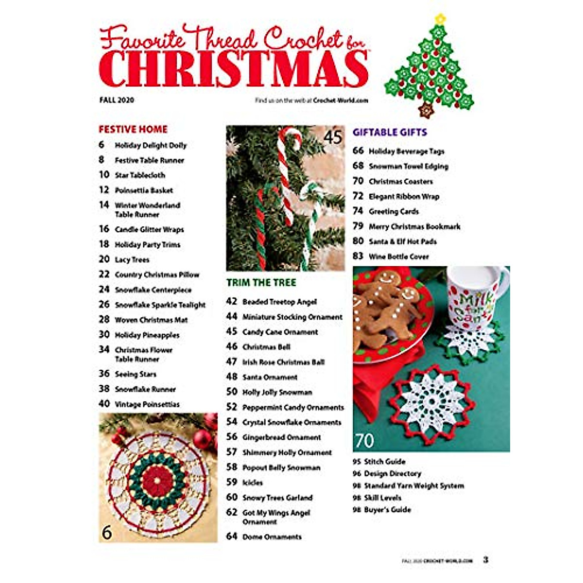 CROCHET WORLD MAGAZINE, FAVORITE THREAD CROCHET FOR CHRISTMAS FALL, 2020