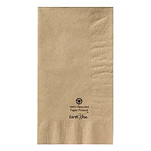 Hoffmaster 180430 Earth Wise Kraft Dinner Napkin, 2 Ply, 1/8 Fold, 17" Length x 15" Width, Natural (Packs of 1000)
