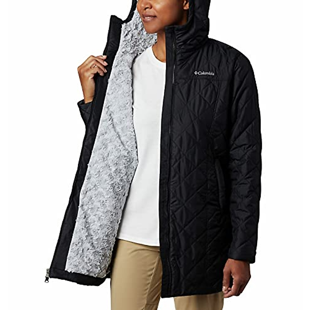 Columbia Women's Copper Crest Long Jacket, Black, Medium