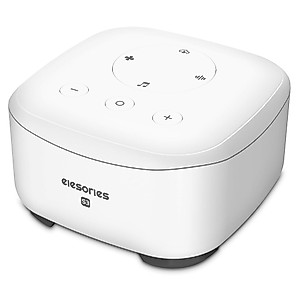 White Noise Machine, elesories Sound Machine Sleep Therapy Soother for Adults Baby Kids Sleeping, 24 Soothing Sounds Including White Noise/Fan Sounds/Nature Sounds/Lullaby for Nursery Office