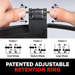 Pilot Automotive WH142-16S-B 16 Inch Super Sport Black & Silver Universal Hubcap Wheel Covers For Cars - Set Of 4 - Fits Most Cars