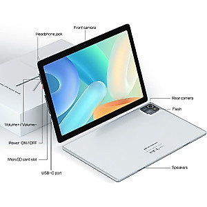 Cheerjoy Tablet Android 13 Tablets 10 inch, 6GB RAM 64GB ROM, Android Tablet 1280 * 800 IPS HD Display,5000mAh Battery, WiFi Tablets (Sliver)