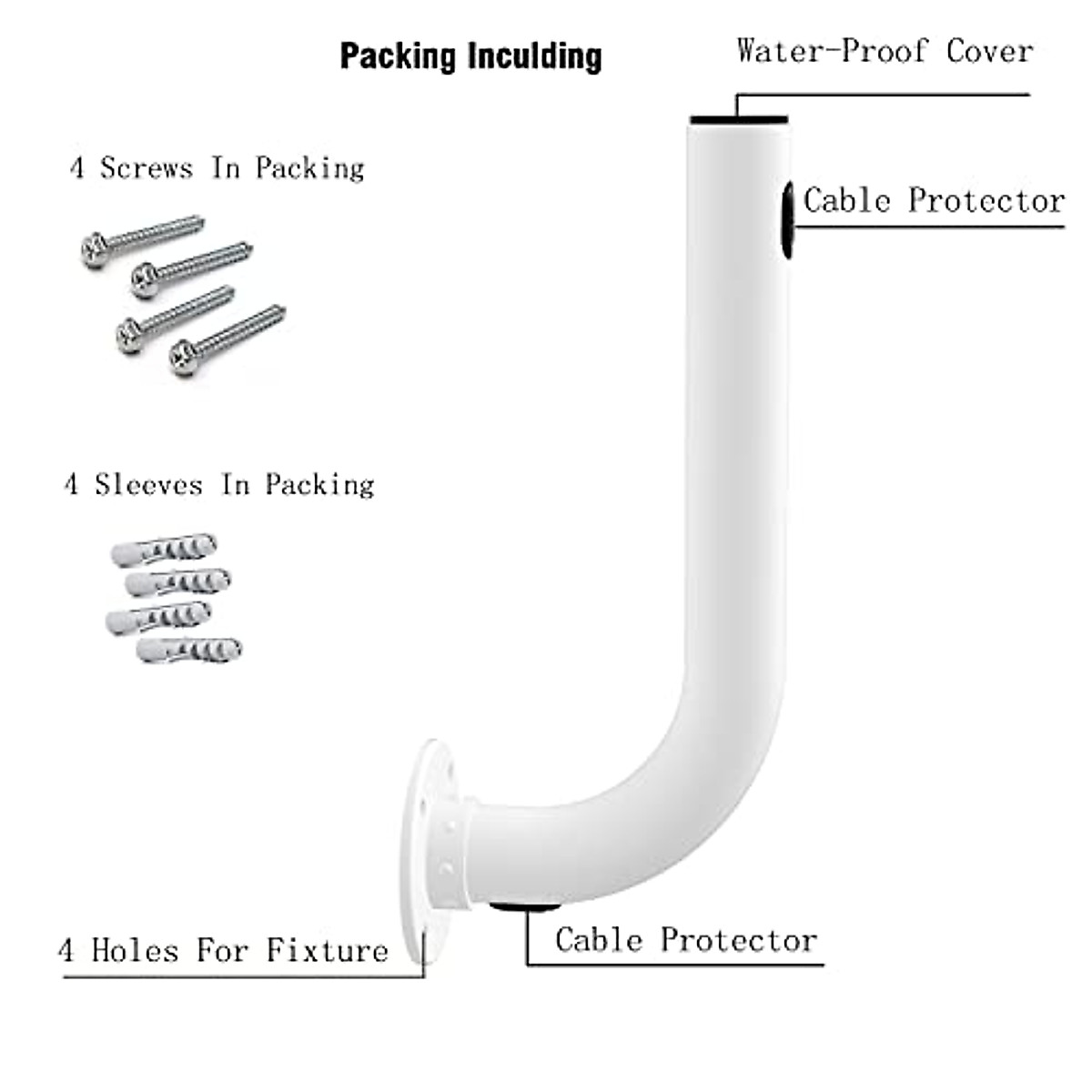 Sinsica Pole Mount, Antennas Mount,Electronics Pole for Outside Home Antenna Installation.11.8Inch Length