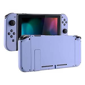 eXtremeRate DIY Replacement Shell Buttons for Nintendo Switch, Light Violet Back Plate for Switch Console, Custom Housing with Full Set Buttons for Joycon Handheld Controller [Only Shell, NO Console]