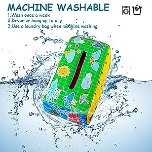 teytoy My First Baby Tissue Box Toy for Babies 6-12 Months, Baby Toys 6 to 12 Months, Infant Newborn Toddlers Sensory Toys Montessori Magic Tissue Box Toy for 1 Year Old Preschool Kids Early Learning