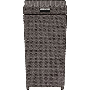 Crosley Furniture Palm Harbor Outdoor Wicker Trash Bin - Grey
