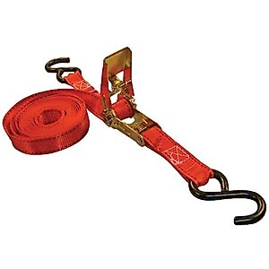 Erickson 34401 Red 1" x 15' Ratcheting Tie-Down Strap, 1200 lb Load Capacity, (Pack of 2)