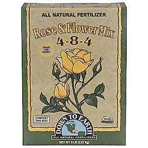 Down to Earth Organic Rose & Flower Fertilizer Mix 4-8-4, 5 lb