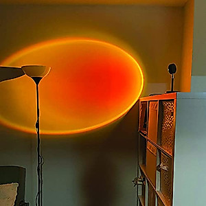 DLMlamps SunLight Lamp Sunset Projector Table Night LED Lamp Romantic Decor Light of the Red Sunset, 180 Degree Rotation USB Charging for Photo, Home, Bedroom Background Room Decoration